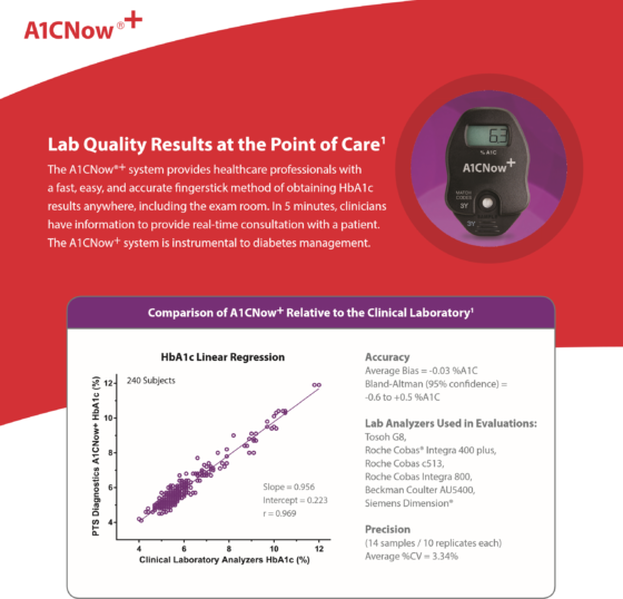 A1CNow Accuracy Information Sheet – PTS Diagnostics