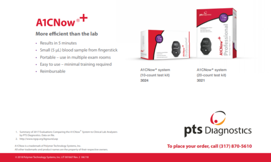A1CNow Accuracy Information Sheet – PTS Diagnostics